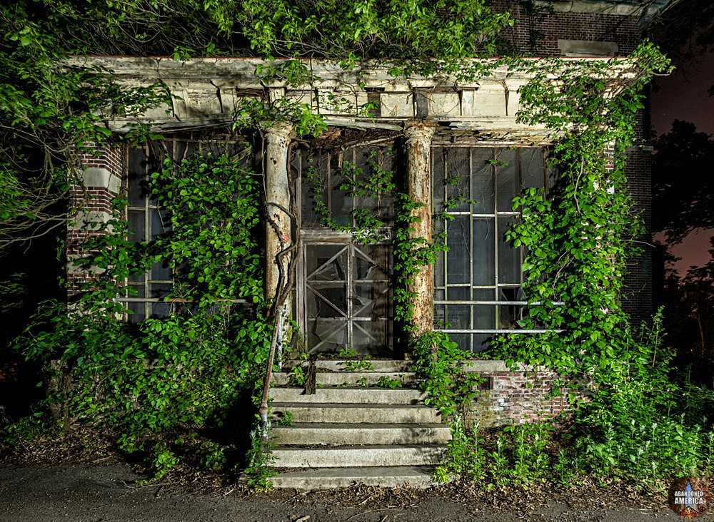 Pennhurst State School (Spring City, PA) | Mayflower Hall Porch Detail