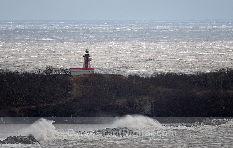 Partridge Island Saint John New Brunwick Canada Lighthouse Breakwater