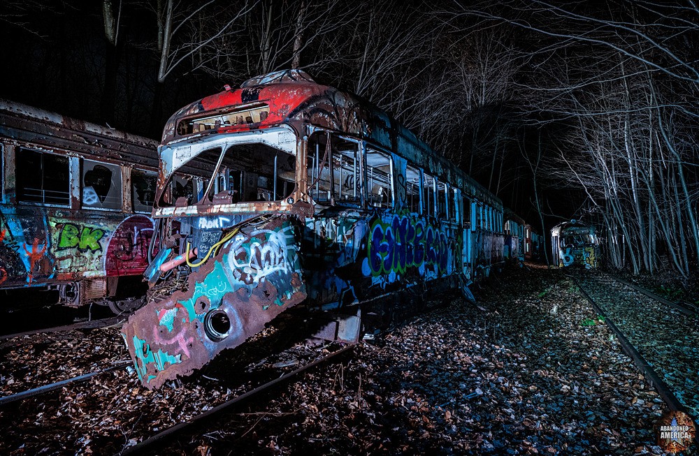 The Trolley Graveyard photo - Abandoned America