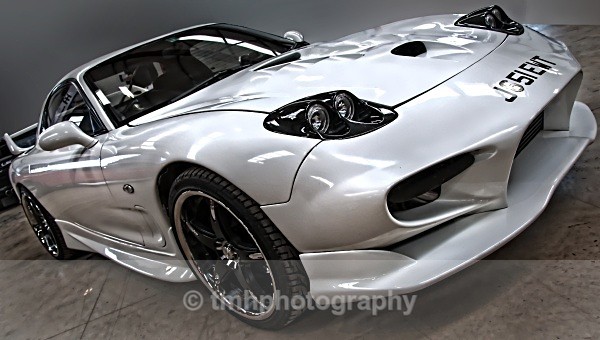 Modified Car in White.