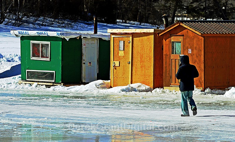 Icy Stroll Ice Fishing Village