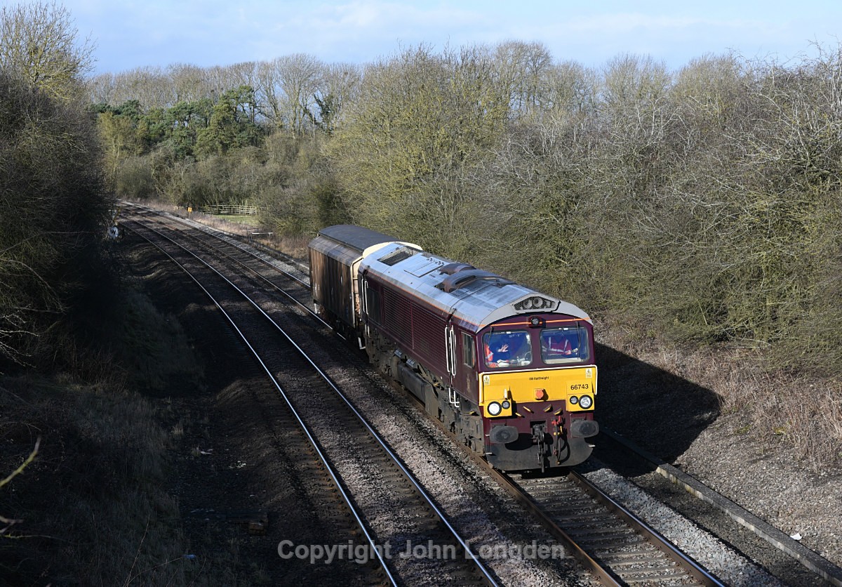 JL - 25.1.18 66743 6M04 MOD Kineton - MOD Bicester, Nr Fenny Compton