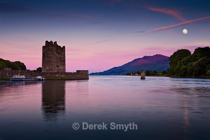 Moonrise At Narrow Water Castle - Warrenpoint