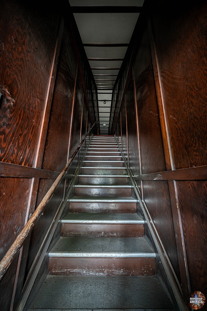 Trippy Entry Stairwell | Odd Fellows Lodge, Brownsville, PA