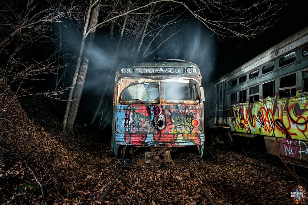 The Trolley Graveyard photo - Abandoned America