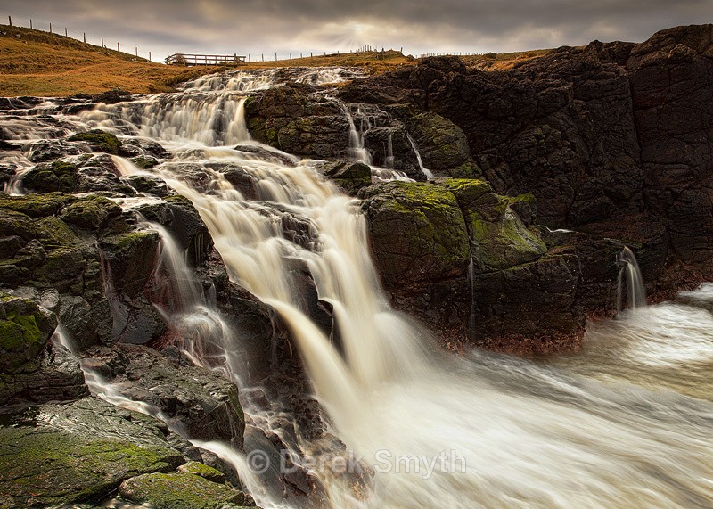 Dunseverick Coastal Waterfall